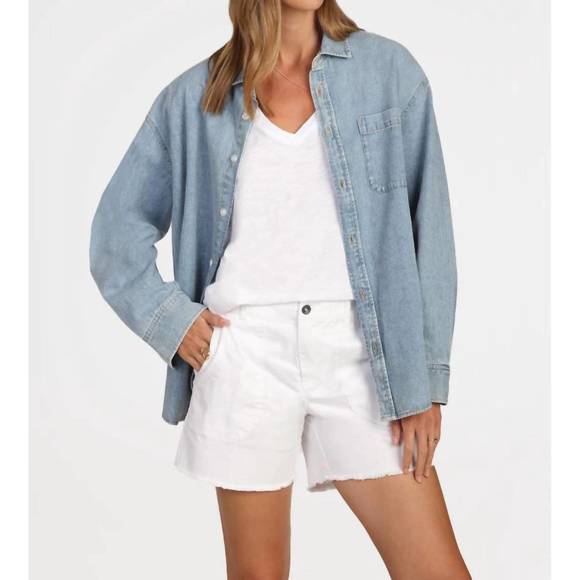 dylan | Tops | New Dylan Denim Pocket Shirt In Blue | Poshmark